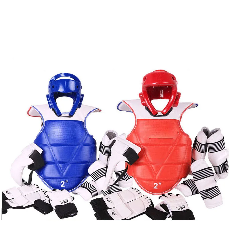 Taekwondo Five piece Set Taekwondo Protective Gear Helmet Armor ...