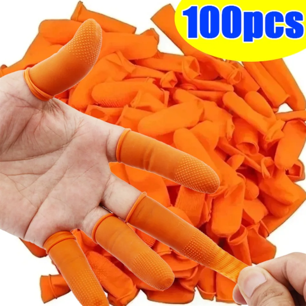 100-1Pcs-Sturdy-Non-Slip-Fingertips-Natural-Rubber-Disposable-Anti ...