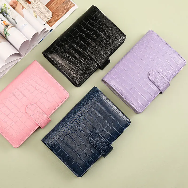 New Color A5A6 Crocodile Pattern DIY Binder Notebook Cover Diary Agenda ...