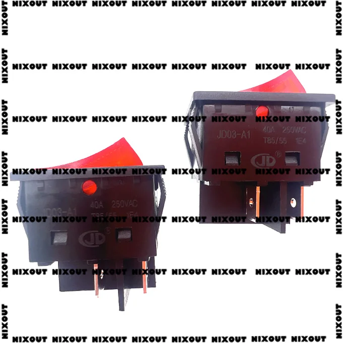 5PCS/LOT JD03-A1 40A 250VAC high-power rocker switch button 4-pin with ...