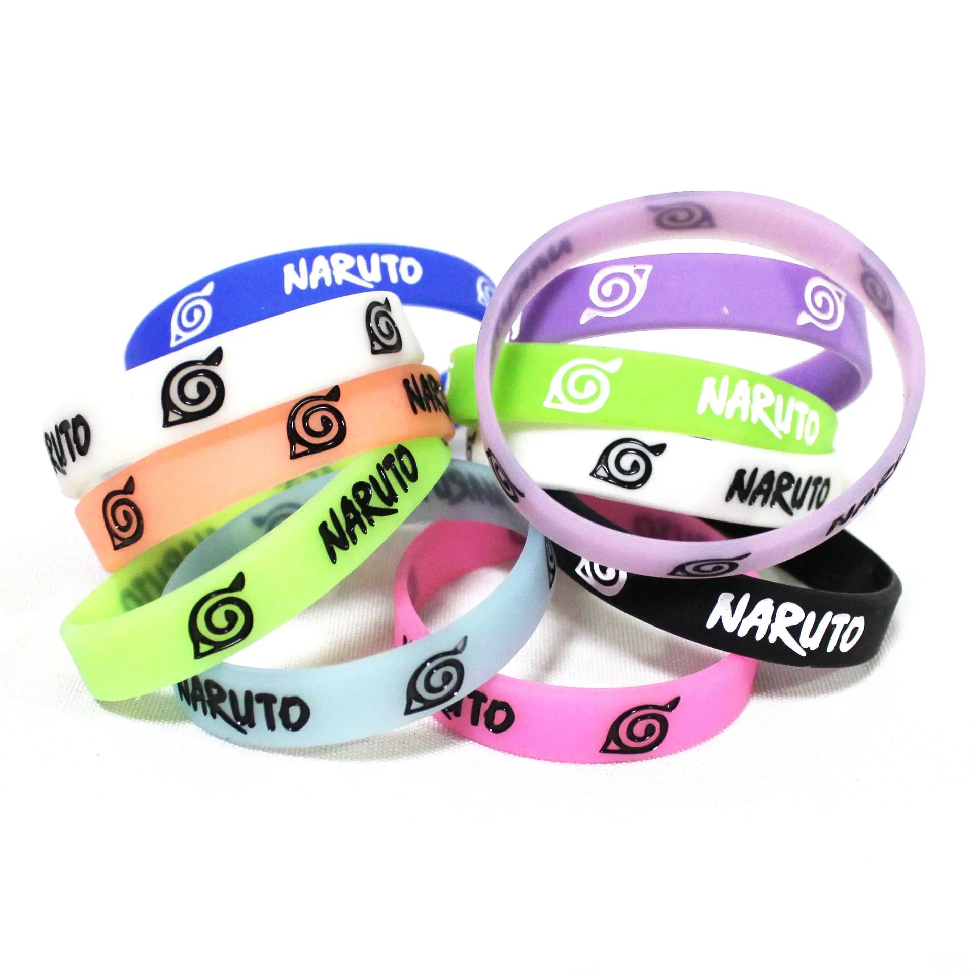Naruto-Anime-Silicone-Rubber-Wristband-Flexible-Wrist-Uzumaki-Kakashi ...