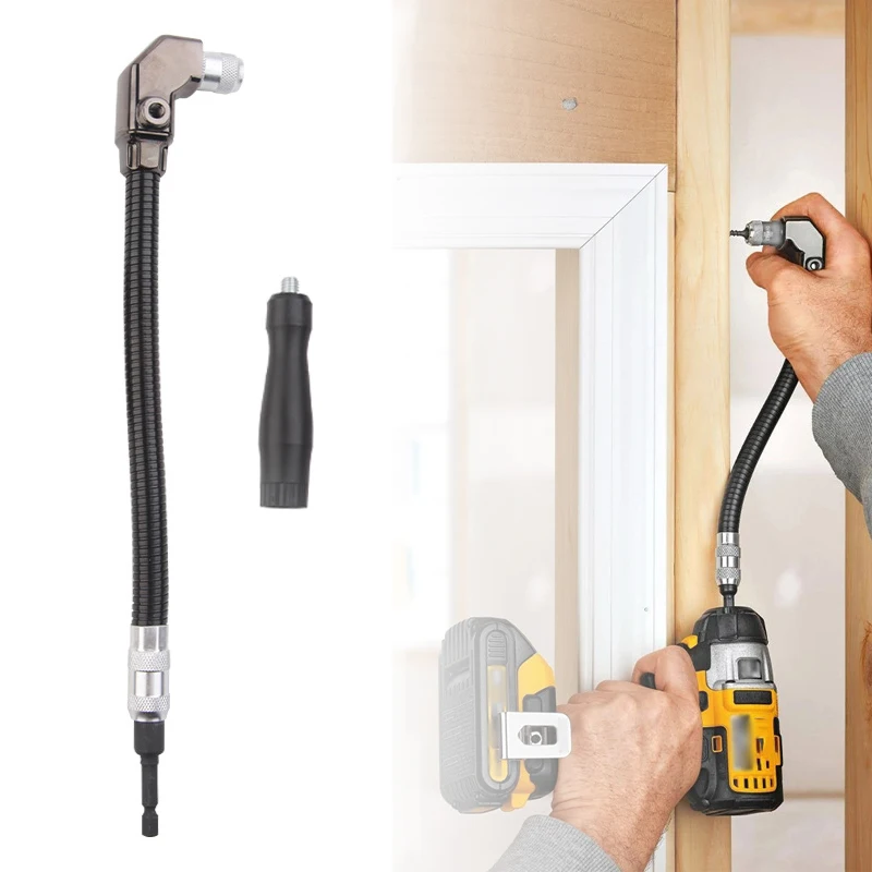 90-degree-Right-Angle-Electric-Drill-Chuck-Flexible-Shaft-Extension-Rod ...