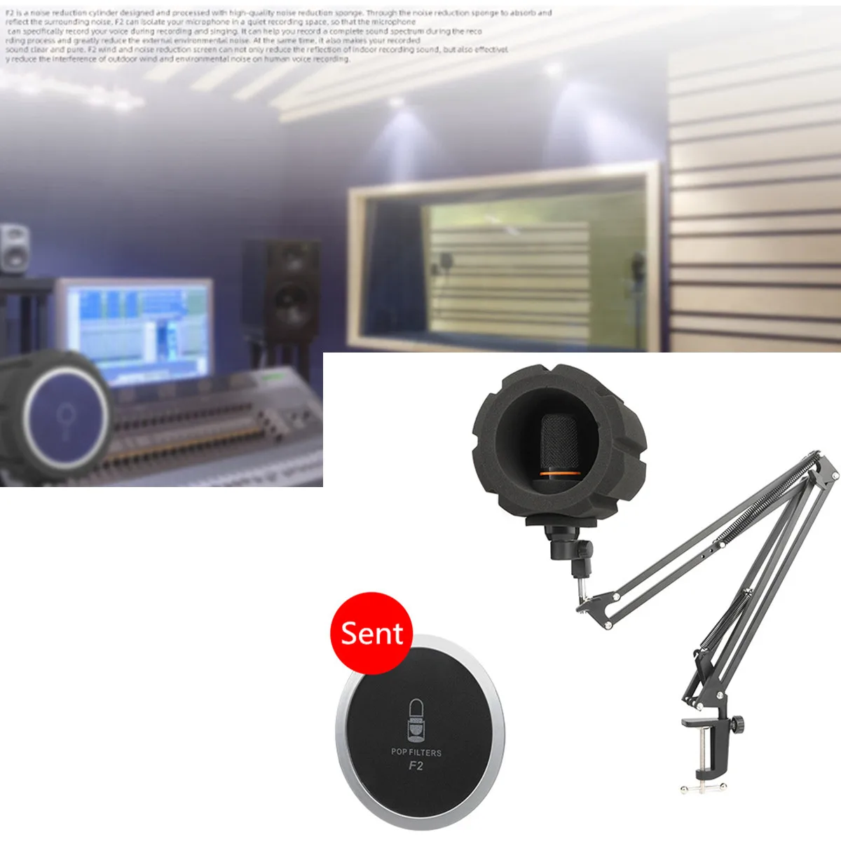 Home-Live-Studio-Microphone-Screen-Acoustic-Sponge-Soundproof-Recording ...