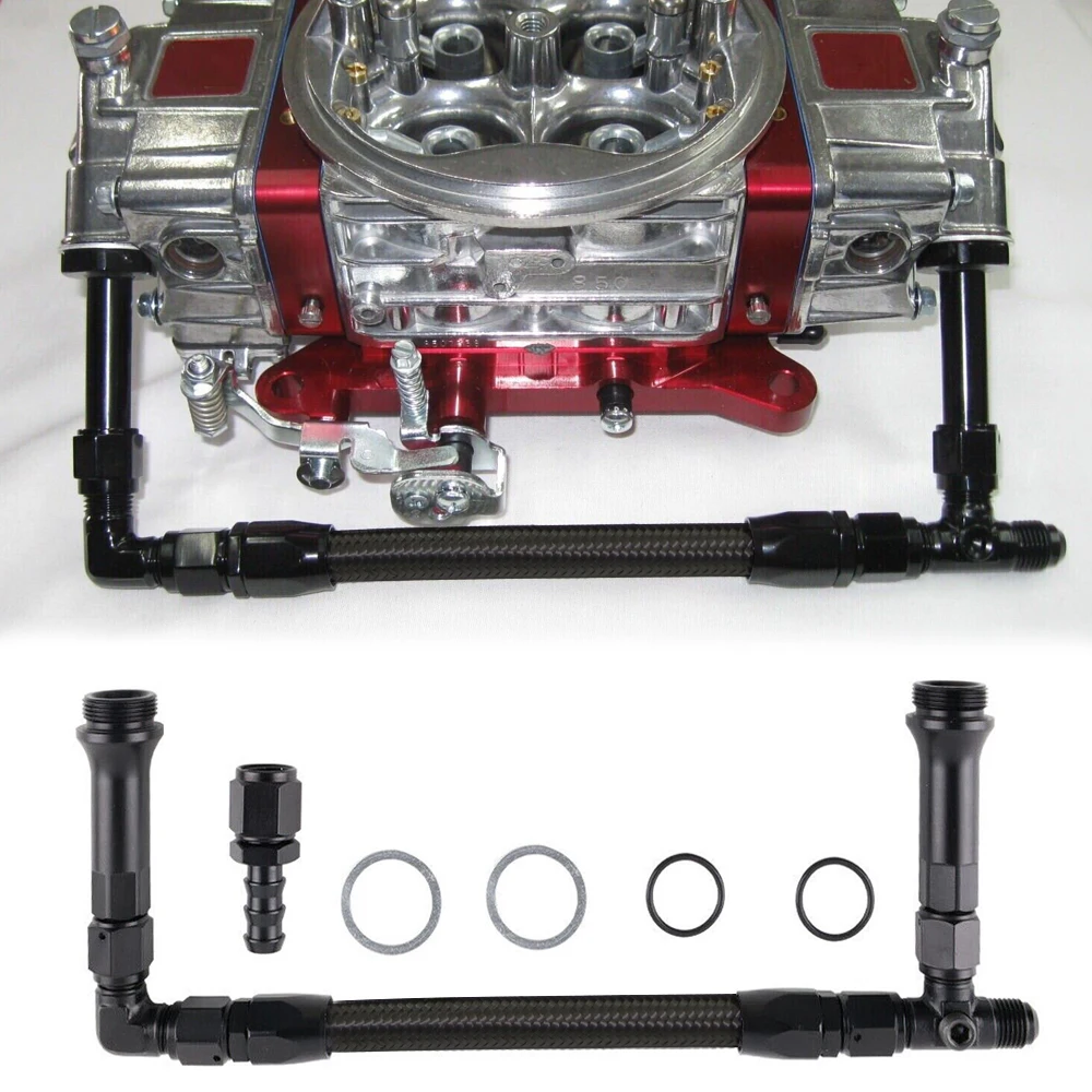 AN6-AN8-Holley-Carburetor-Stainless-Steel-7-8-20-Inch-Braided-Dual-Feed ...