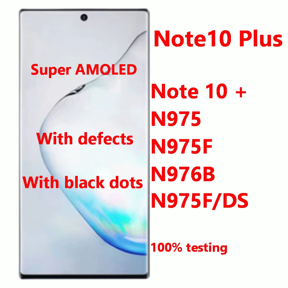 With-defects-For-Samsung-Galaxy-Note-10-Plus-Display-Note-10-N975-LCD ...