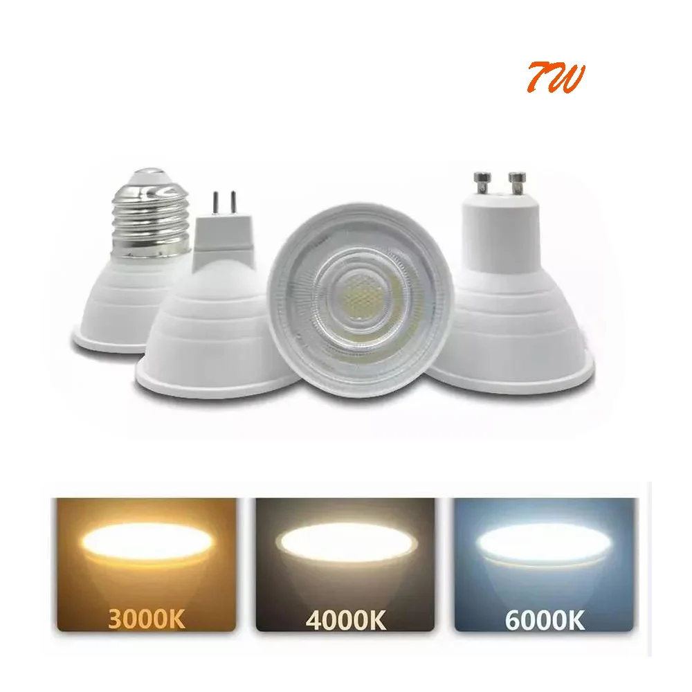 Foco LED COB regulable, Bombilla de aluminio superbrillante de alta calidad, E27, E14, GU10, GU5 ...
