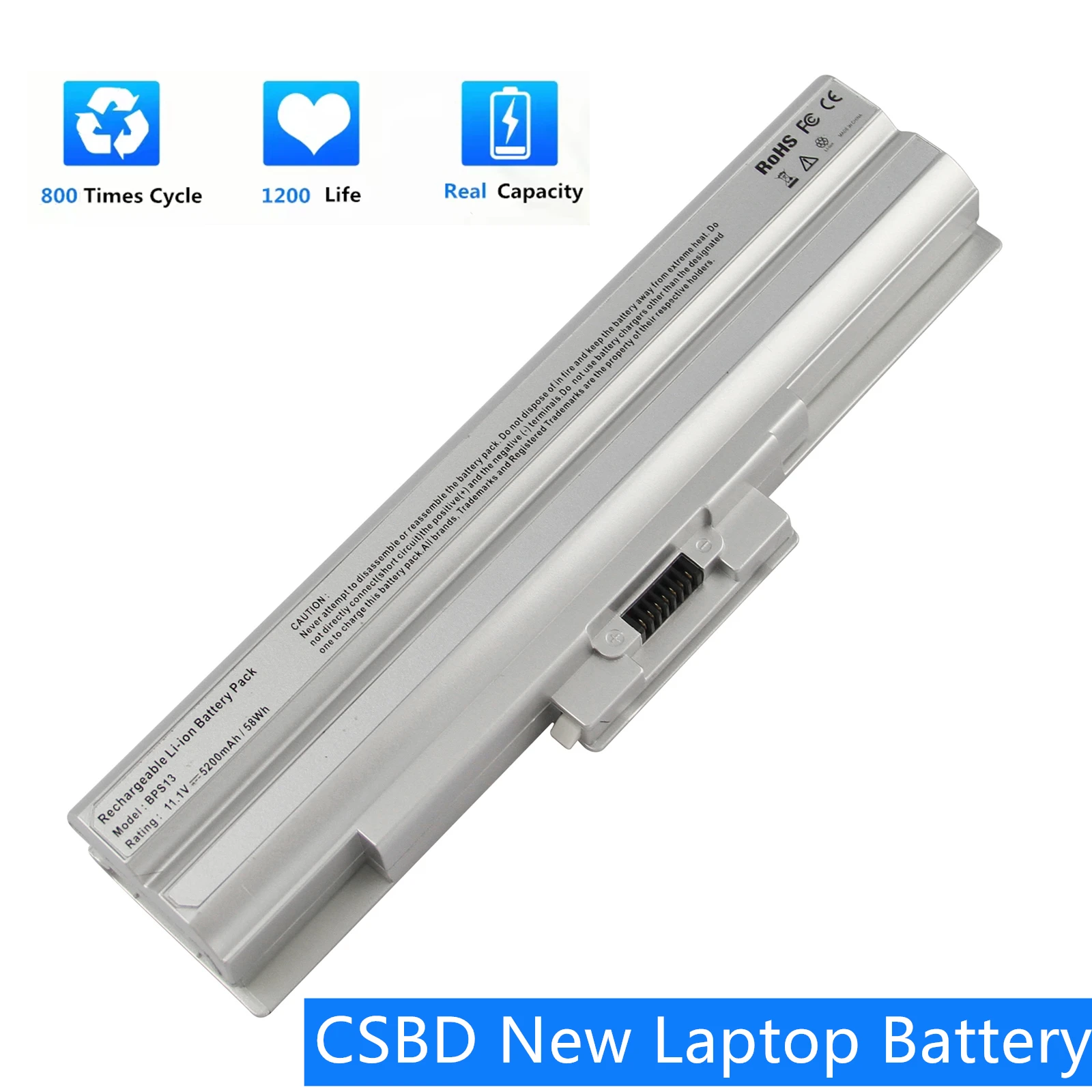 CSBD New BPS13 Laptop Battery for SONY VGP-BPS13/S BPS13A/B VGP-BPS13A/Q VGP-BPL13 TX57CN