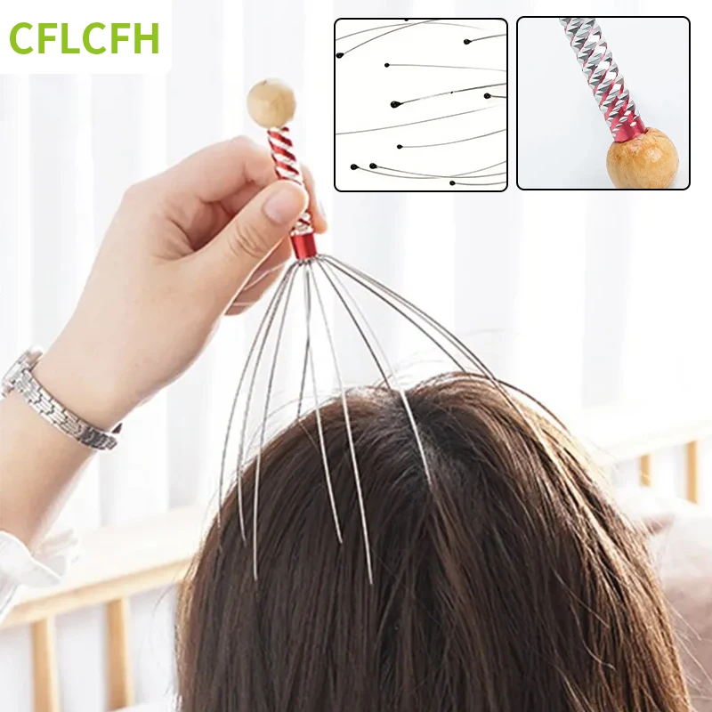 Head Massager Octopus Scratcher Stick Scalp Relax Massage Tools Head ...