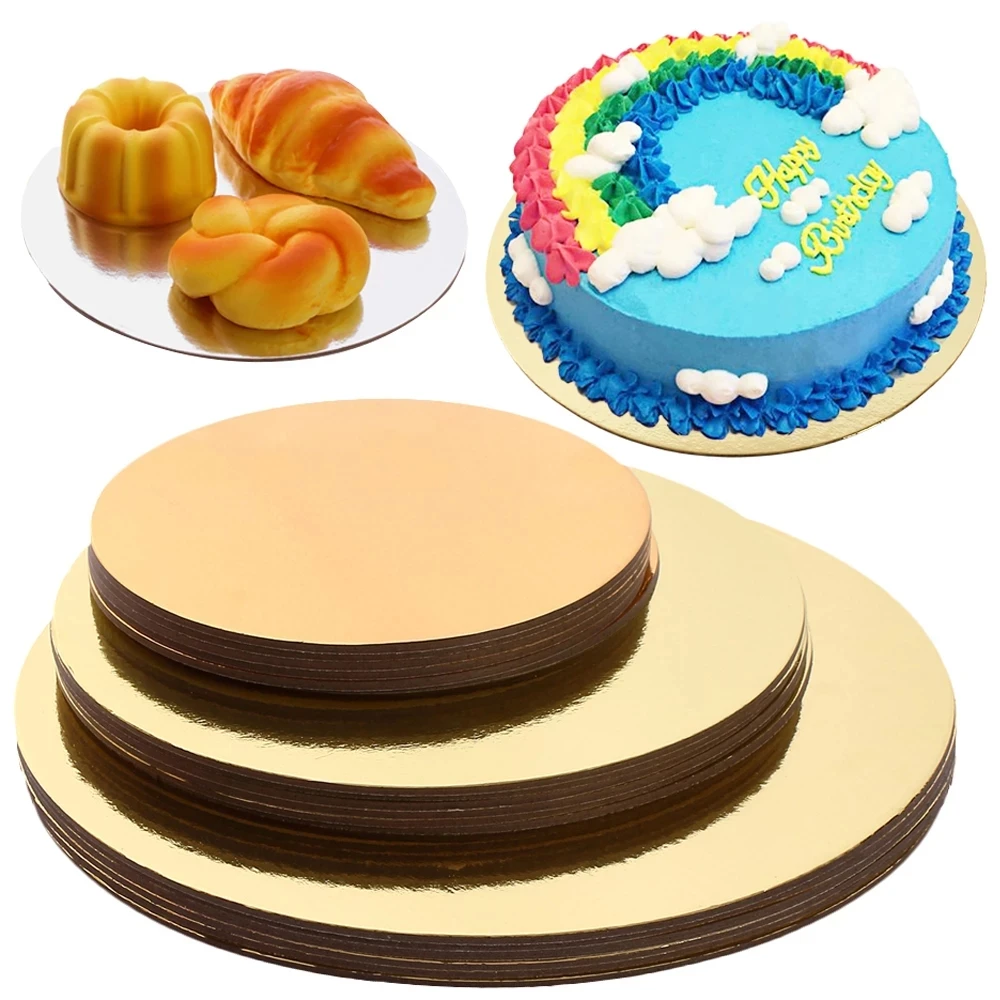 Gold Circle Cake Cupcake Liner | Round Cupcake Paper Board | Cake Board ...