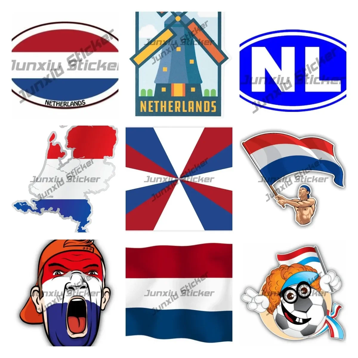Netherlands-Sticker-Dutch-Windmill-Weatherproof-Car-Decal-Netherlands ...