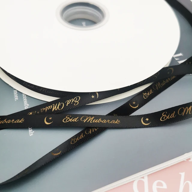 Eid Mubarak Satin Ribbon | Ramadan Mubarak Ribbon | Ramadan Mubarak ...