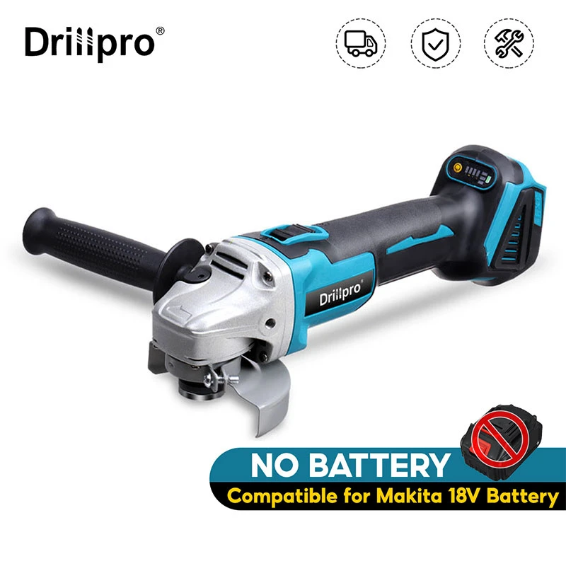 125/100mm Brushless Cordless Angle Grinder 4 Variable Speed Electric ...