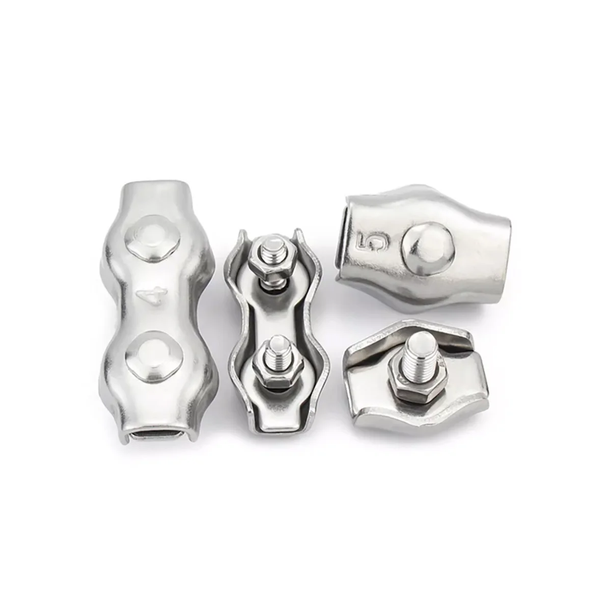 304-Stainless-Steel-Fastening-Clamp-Single-Double-Clamp-Brake-Line ...