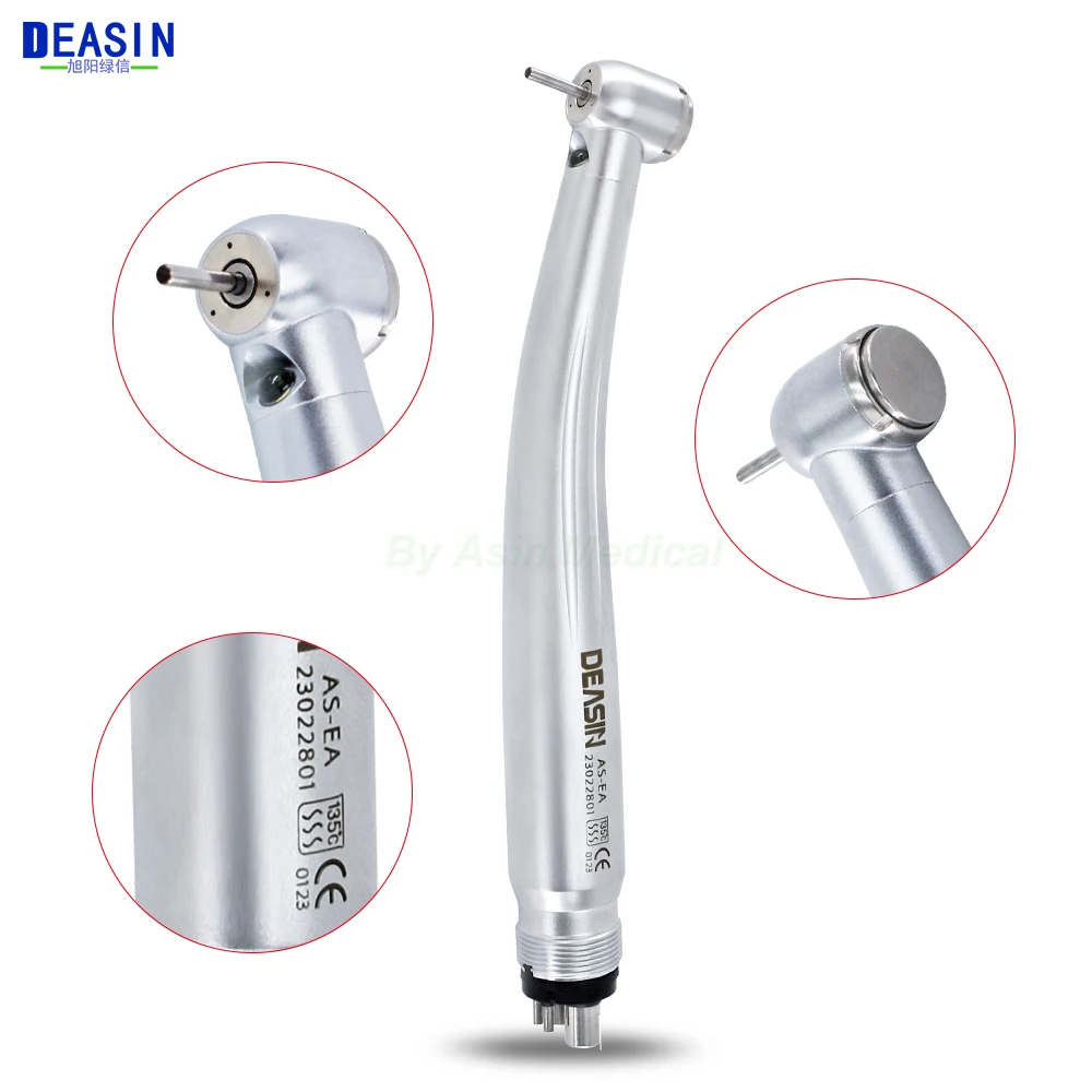 Electric 2-Hole Dental High-Speed Air Handpiece - LED E-generator, Push ...
