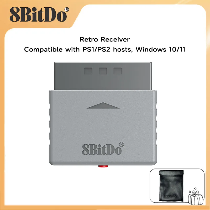 8Bitdo PS Bluetooth Receiver Retro Adapter Support for PS1/PS2 hosts ...