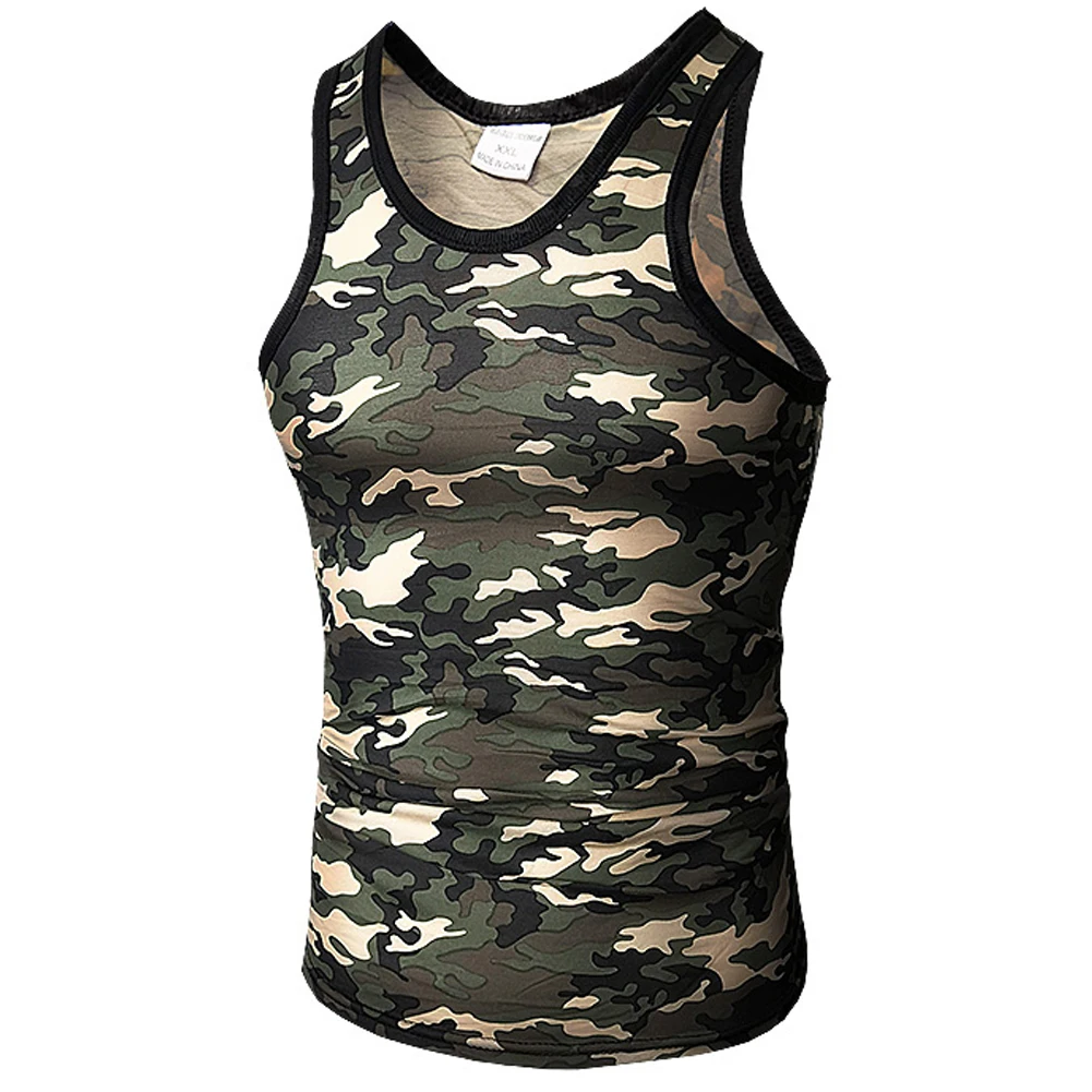 Men Tank Top Military Camo Camouflage Mens Bodybuilding Tank Tops ...