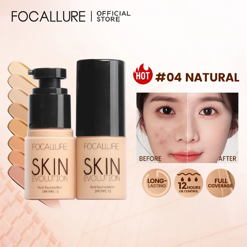 FOCALLURE-Base-de-maquillaje-facial-crema-de-Base-l-quida-corrector-de-cobertura-completa ...