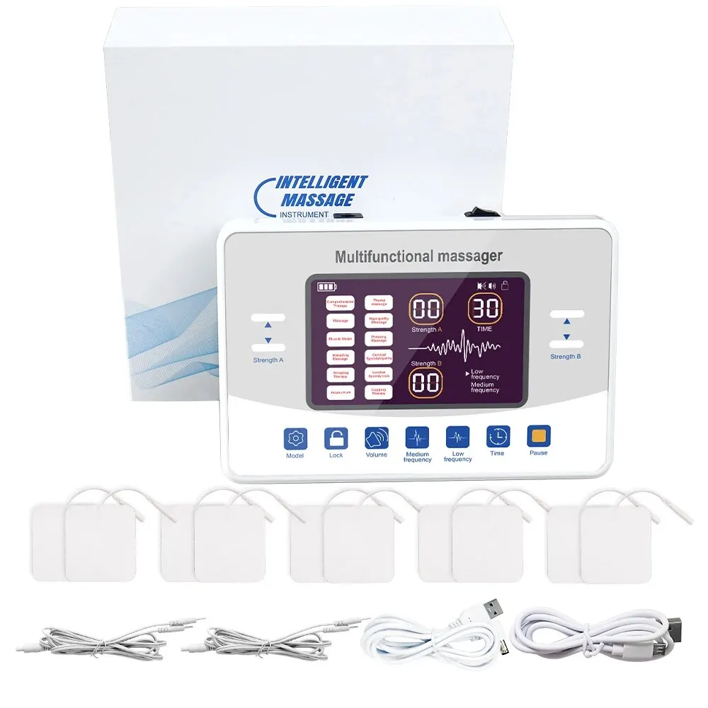 12-Modes-Electric-Tens-Pulse-Massager-Acupuncture-EMS-Muscle-Stimulator ...