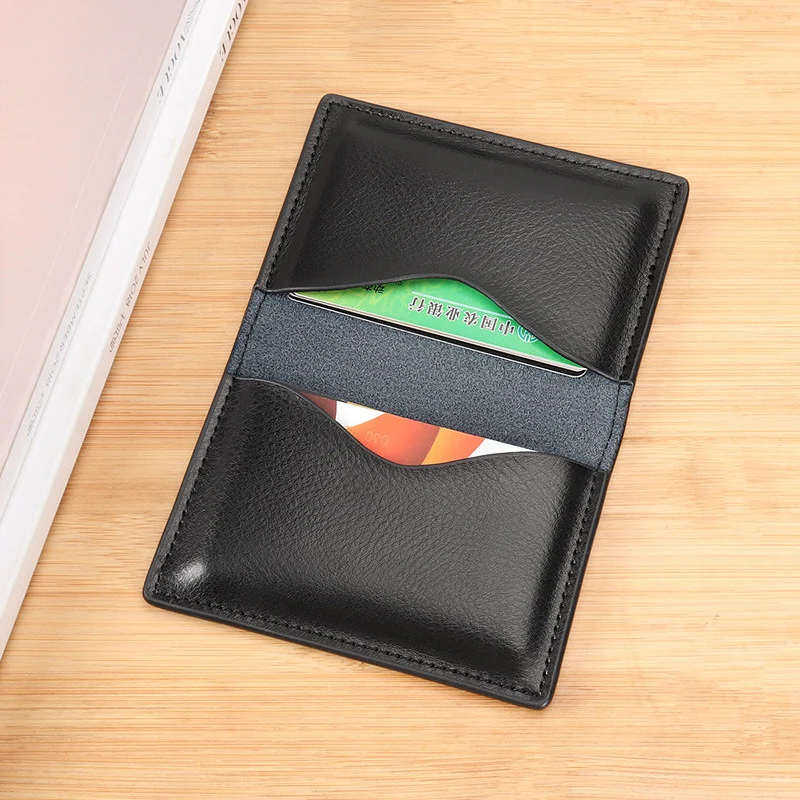 Card-Holder-Wallets-Mens-Genuine-Leather-Minimalist-Small-Cardholder ...