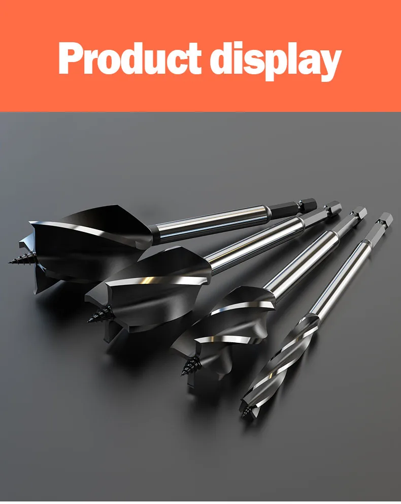 14x70x6.35x165 - Foret à bois CNC à tige hexagonale, 4 cannelures ...