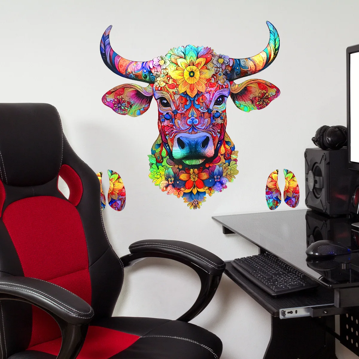 Creative Color Wall Sticker Living Room Office Background Wall ...