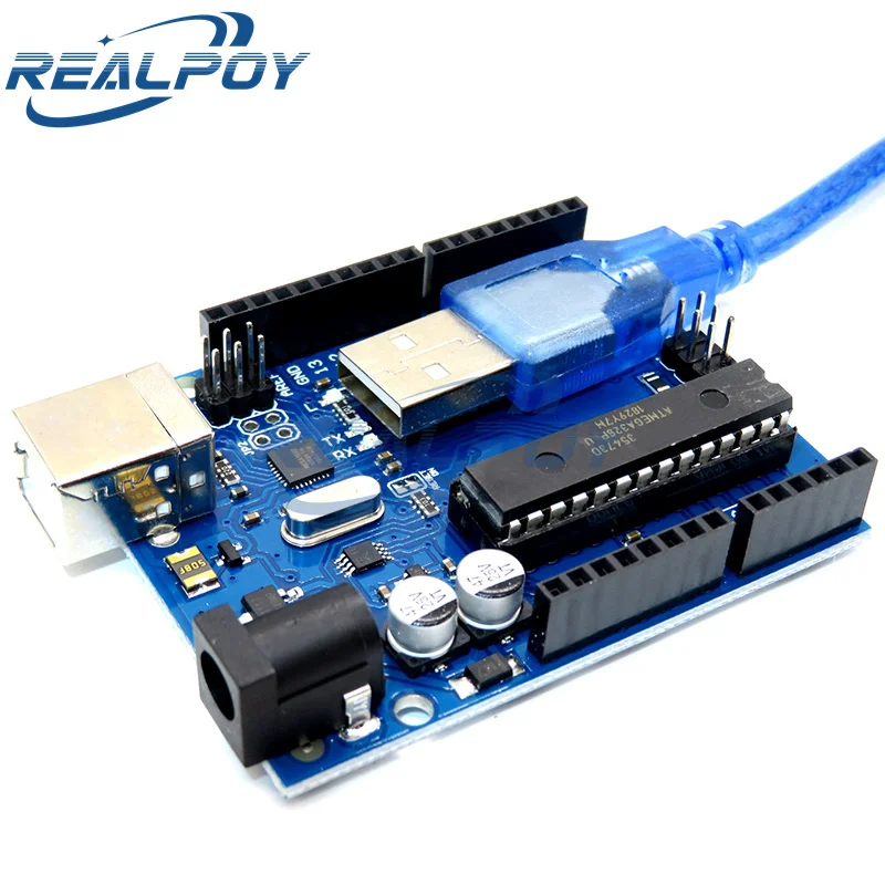 لرقاقة UNO R3 ATMEGA16U2 + MEGA328P للوحة تطوير Arduino UNO R3 + كابل ...