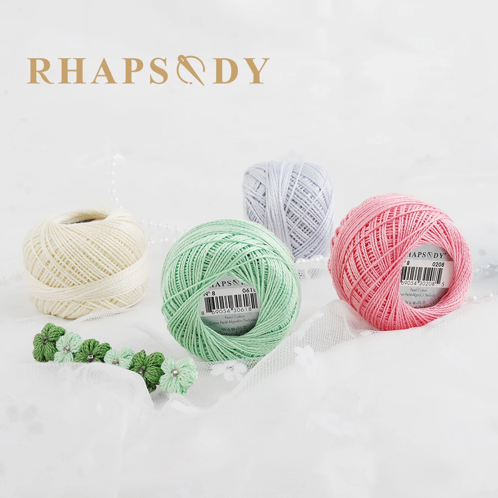 Rhapsody Premium Size 8 Pearl Cotton Embroidery Thread For Cross Stitch ...