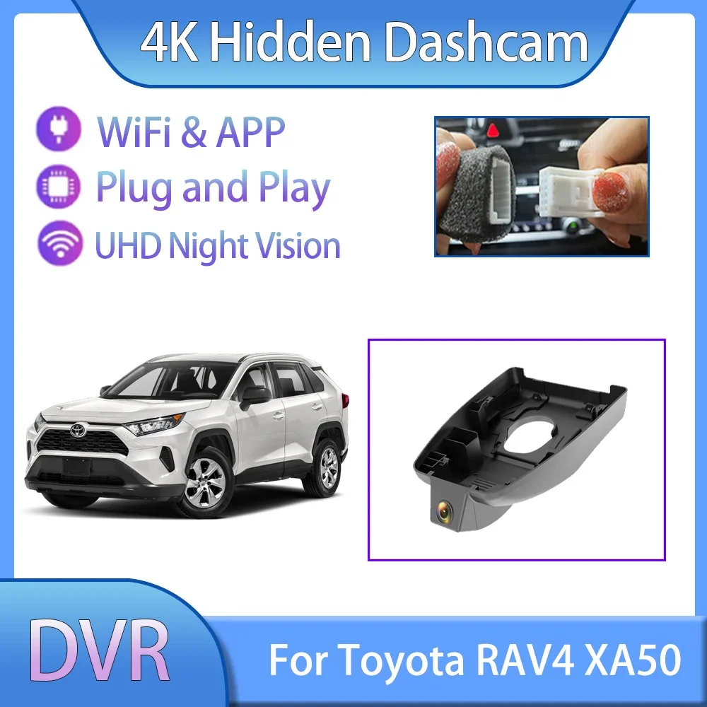For-Toyota-RAV4-XA50-2020-2021-2022-2023-Hidden-WiFi-Driving-Recorder ...