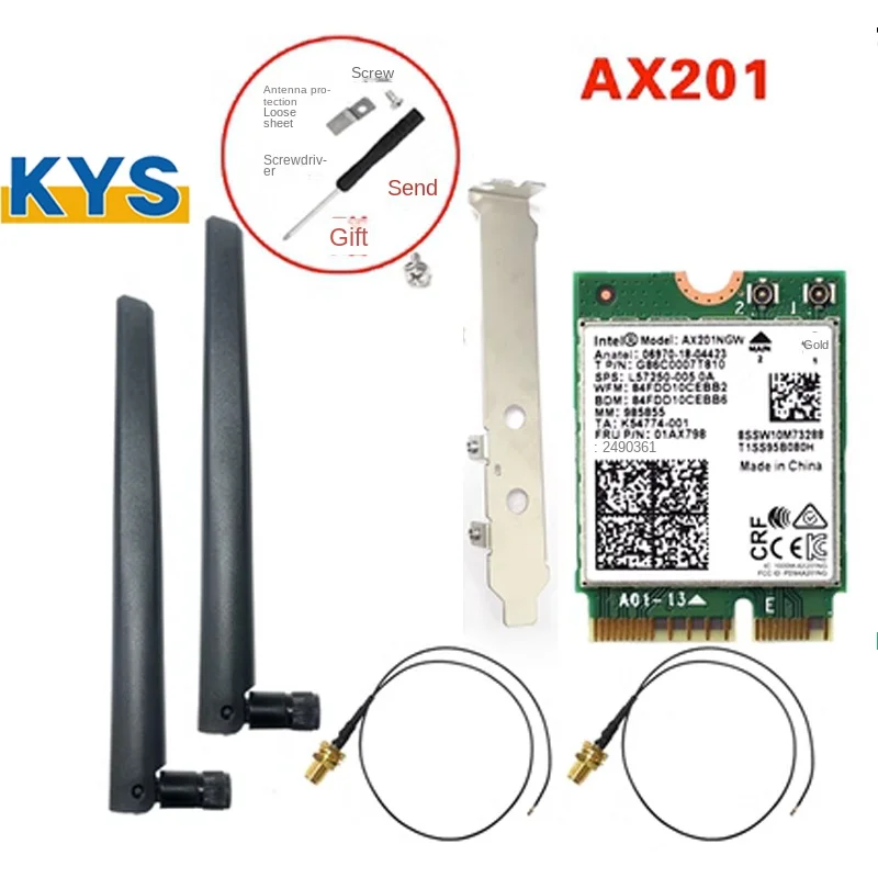 Dual-Band-2-4Gbps-Wireless-Adapter-For-Intel-AX201-Desktop-Kit-802-11ac ...