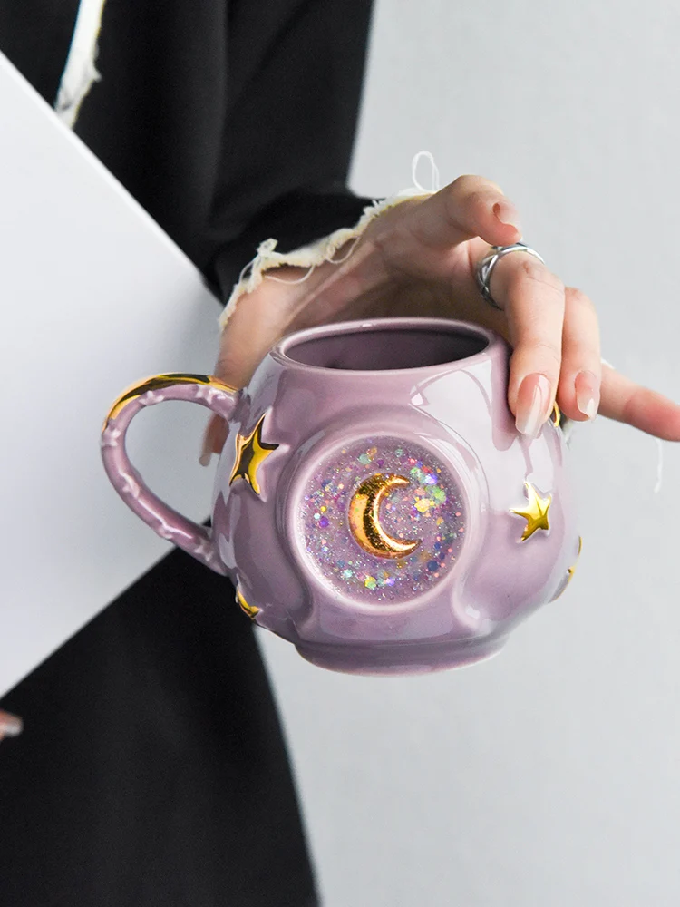 Ceramic-Starry-Sky-Cup-Sparkling-Cup-with-High-Appearance-Colorful ...