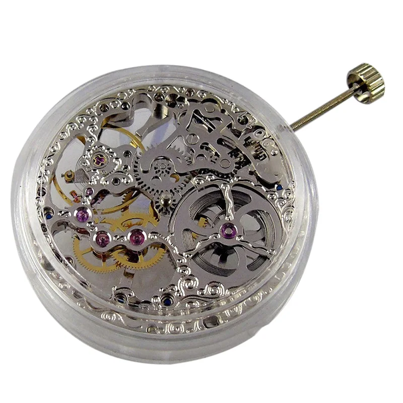 Watch Movement For ETA 6497 Movement 17 Jewels Full Skeleton Hand ...