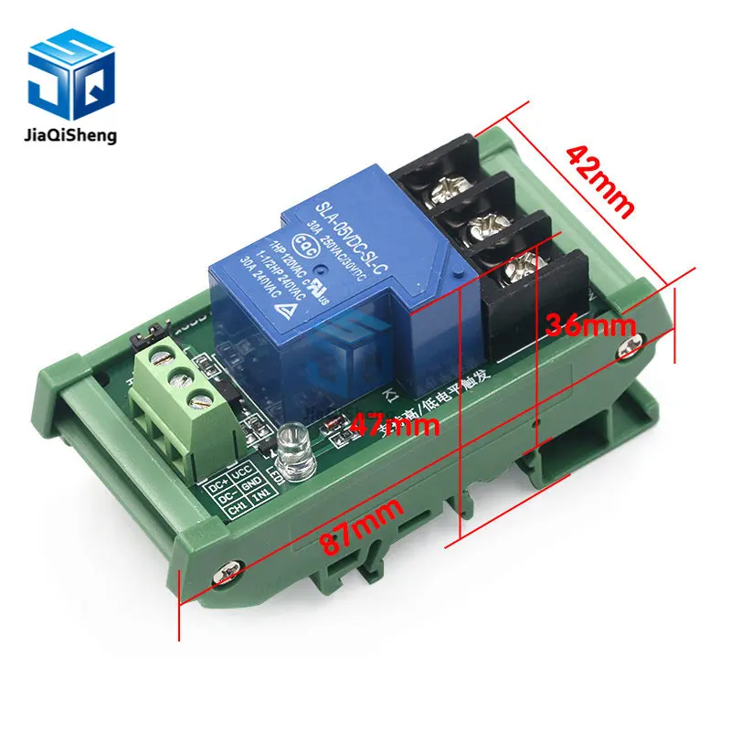 5v 12v 24v One 1 Channel Relay Module 30a With Optocoupler Isolation ...