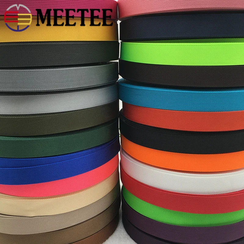 8M 20/25/32/38/50mm Thick 1mm Nylon Webbing Tapes Safety Belt Knapsack ...
