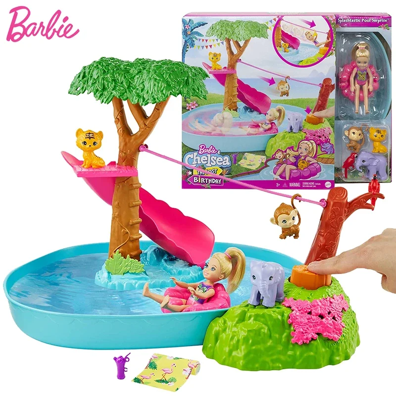 Original-Barbie-Chelsea-Doll-Lost-Birthday-Jungle-Adventure-Slide-Rope ...