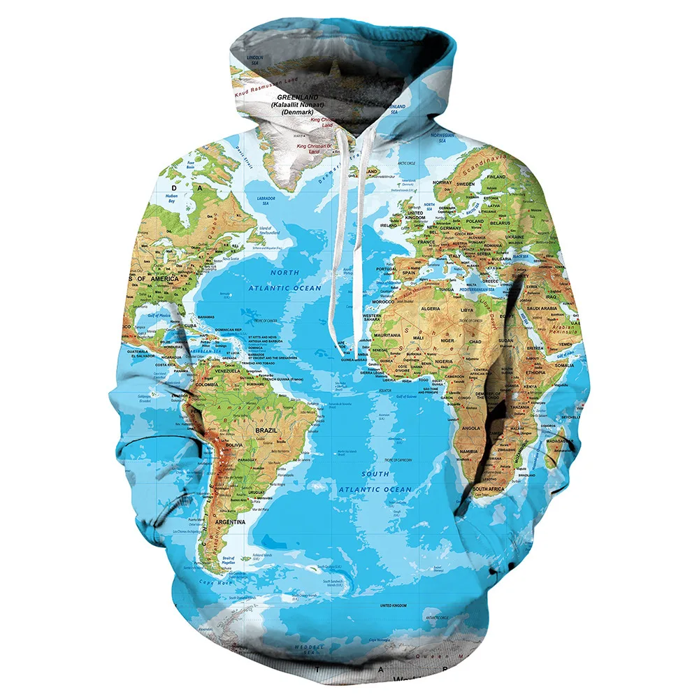 Sweatshirt Men World Map | Map World Hoodie | End F Ing World Sweat ...