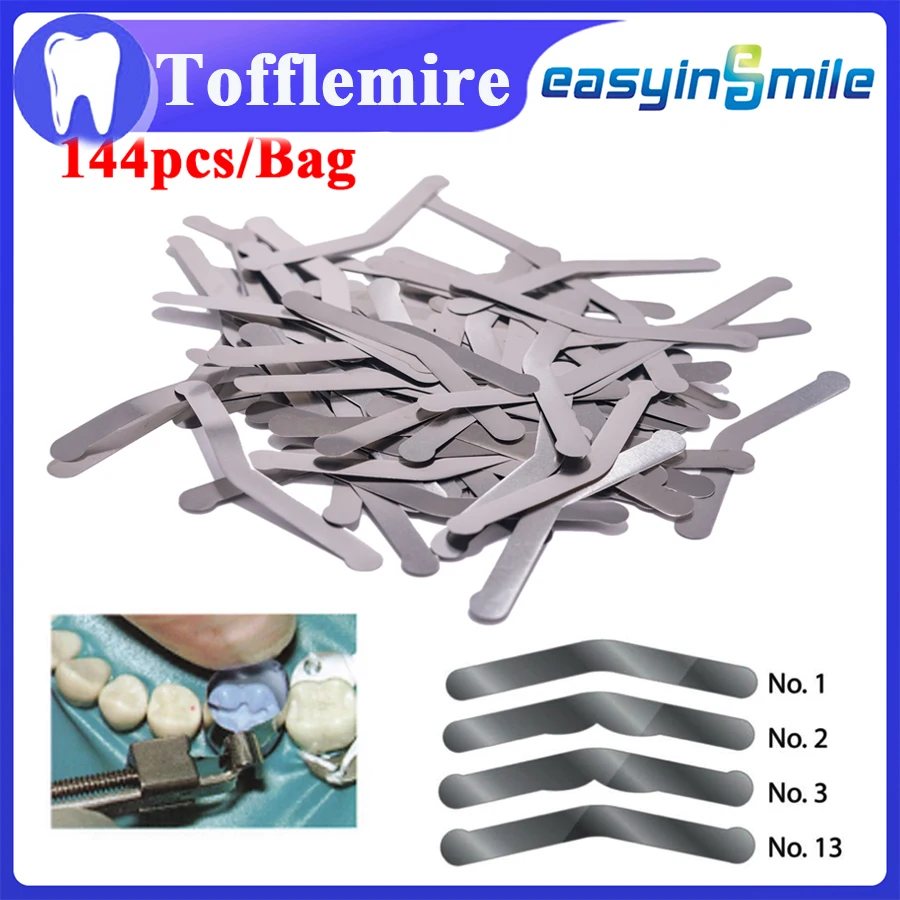144pc-Bag-Dental-universal-matrix-bands-tofflemire-stainless-steel ...