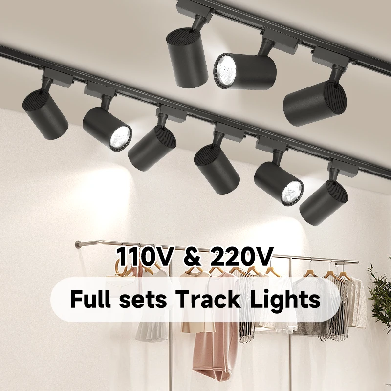 Full-Set-Track-Light-Led-Spot110-265V-COB-Rail-Lighting-Fixture-for ...