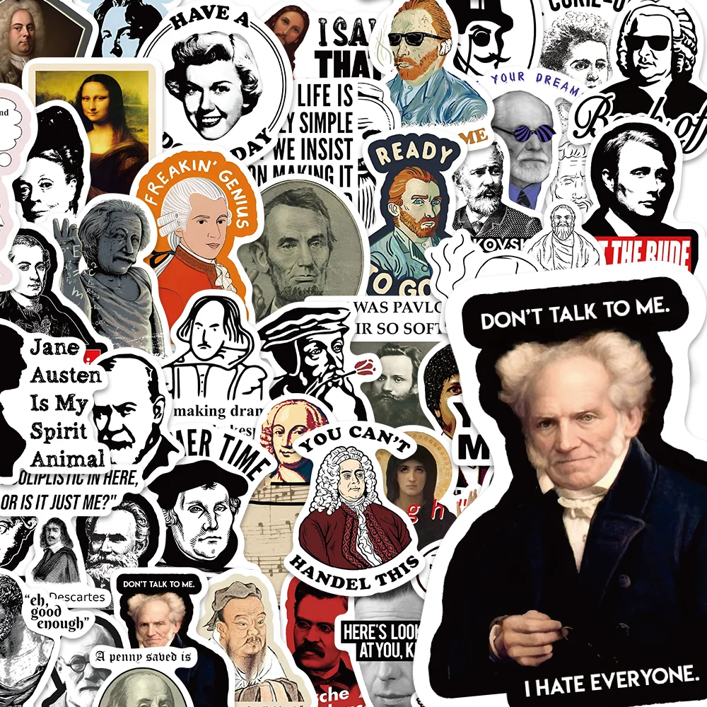 50pcs-World-Philosophy-Writers-and-Celebrities-Stickers-Decorate-iPad ...