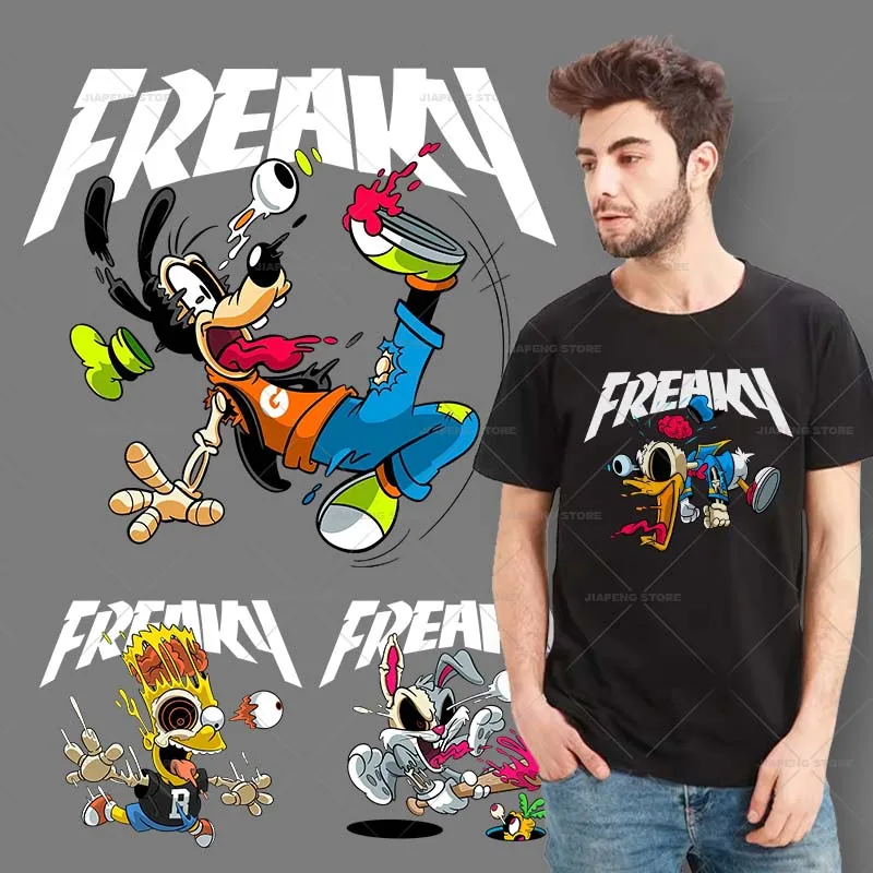 Disney Crazy Patch Cartoon Heat transfers For Clothes Mickey Mouse ...