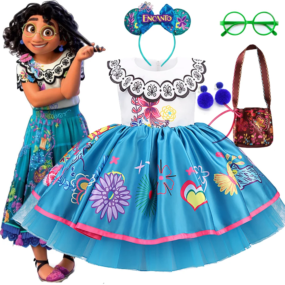 Mirabel Encanto Disney Girl Dress | Disney Princess Dress Children ...