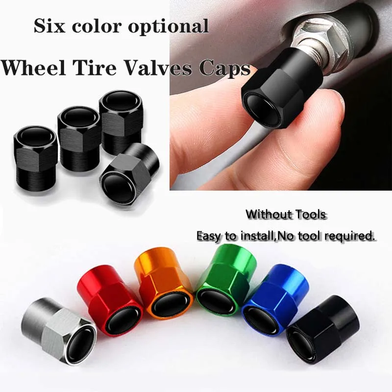 4Pcs-Car-Tire-Valve-Stems-Valve-Caps-Dust-Covers-Car-Accessories-For ...