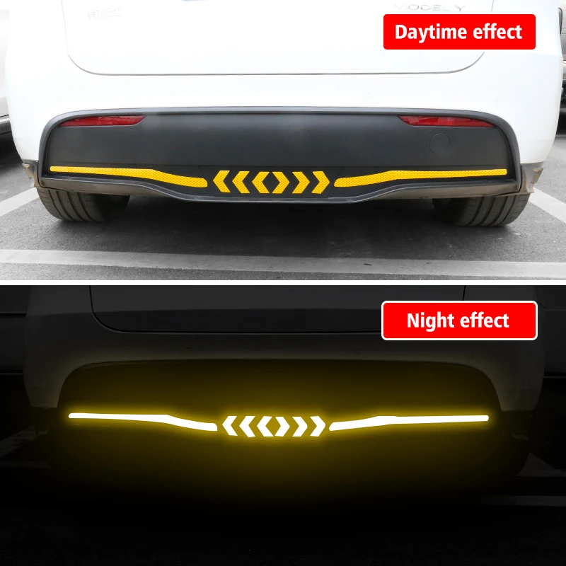 Car Tail Reflective Diamond Sticker For Tesla 2021-2022 Model Y Safety ...