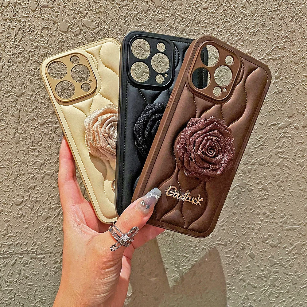 Fashion-Rose-Bow-Camellia-Maillard-Color-Niche-Phone-Case-3D-Wave ...