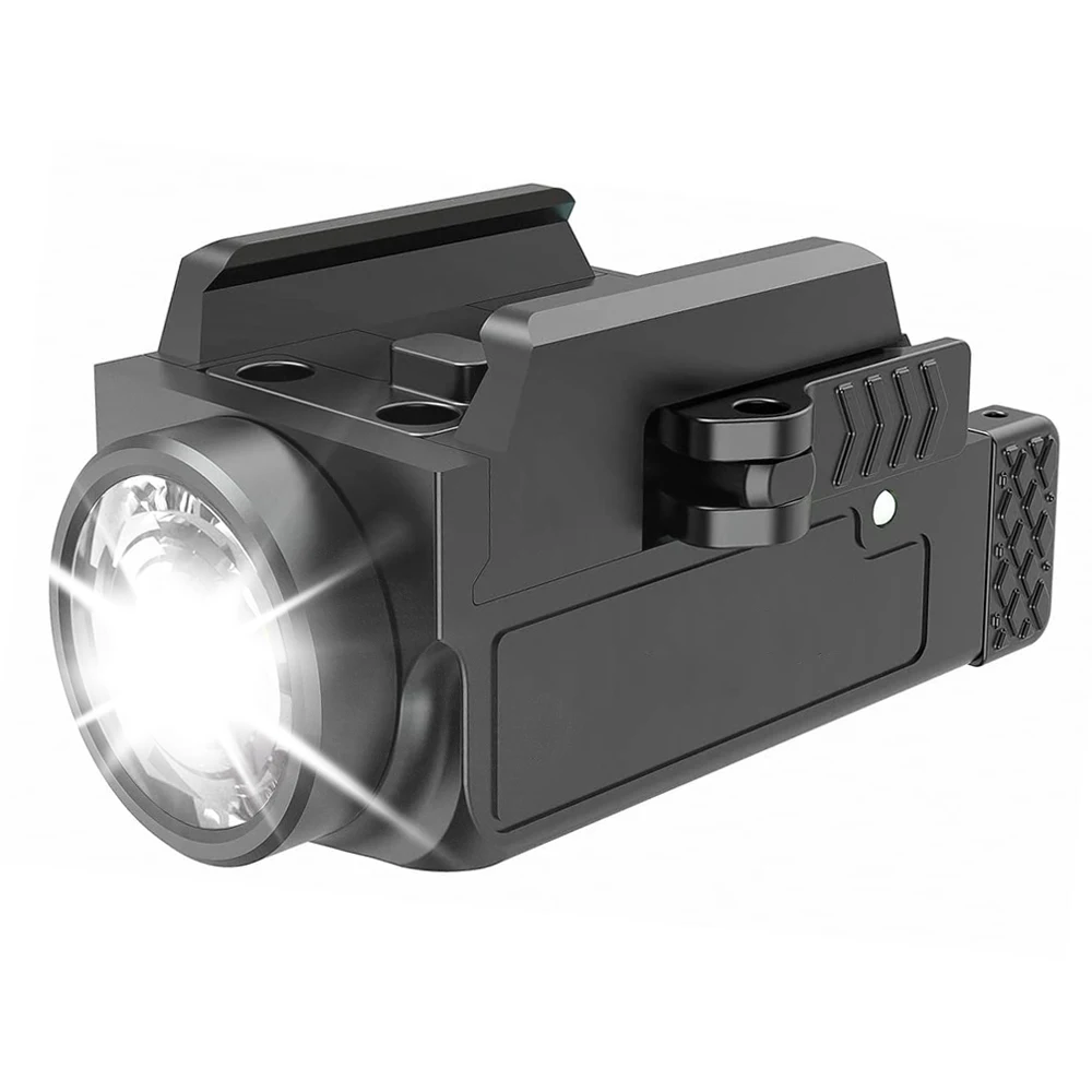 800-Lumen-Mini-Pistol-Light-Tactical-LED-Weapon-Gun-Light-Compact-USB ...