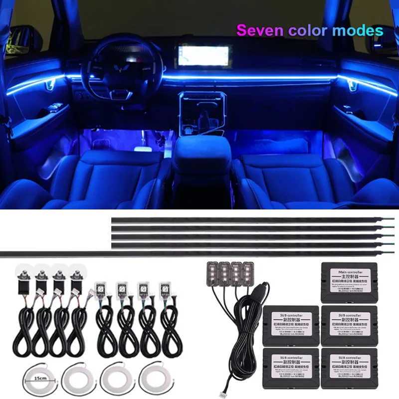 18-22-In-1-Car-Ambient-Lights-Acrylic-Fiber-Optic-Strip-Light-RGB-Strip ...