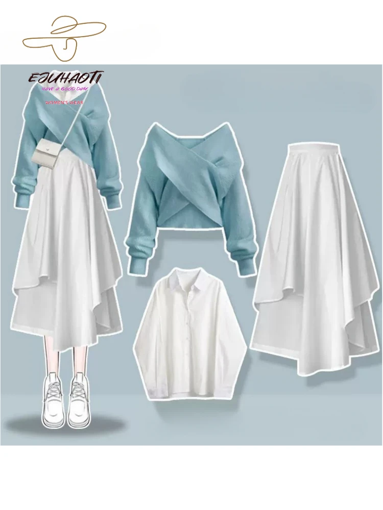 Student-s-Preppy-Style-Sweet-Wind-Suit-Girl-s-Fashion-Cross-Sweater ...