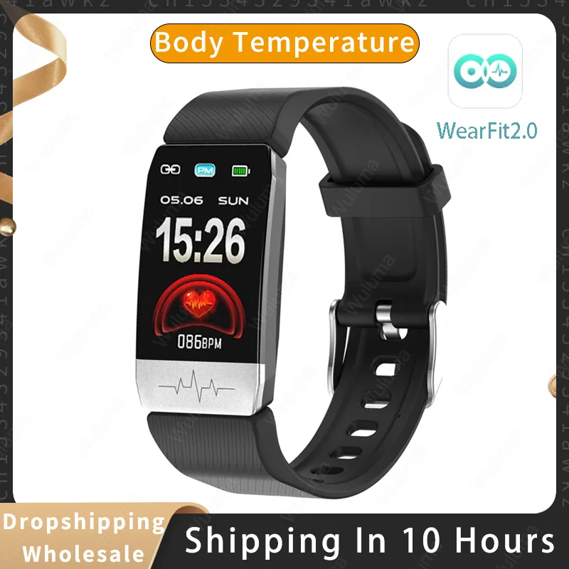 T1S-Body-Temperature-Smart-Bracelet-Measure-ECG-Heart-Rate-Pressure ...