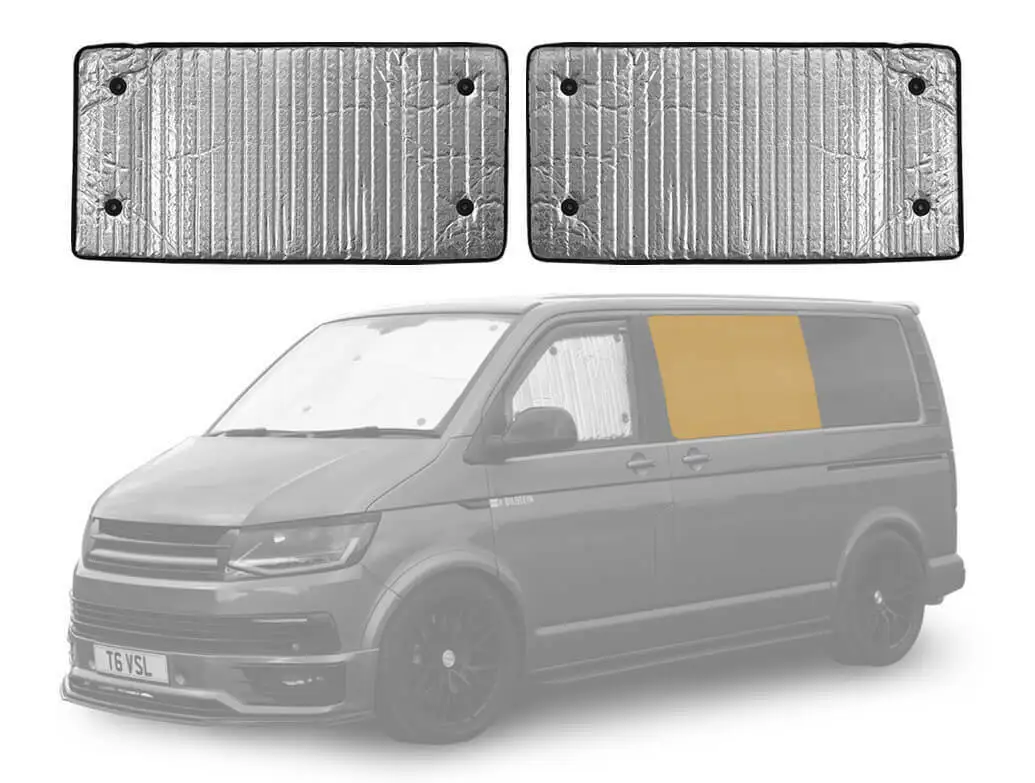 FITS FOR VW T5 TRANSPORTER 10 15 INTERNAL THERMAL WINDOW BLINDS SIDE ...