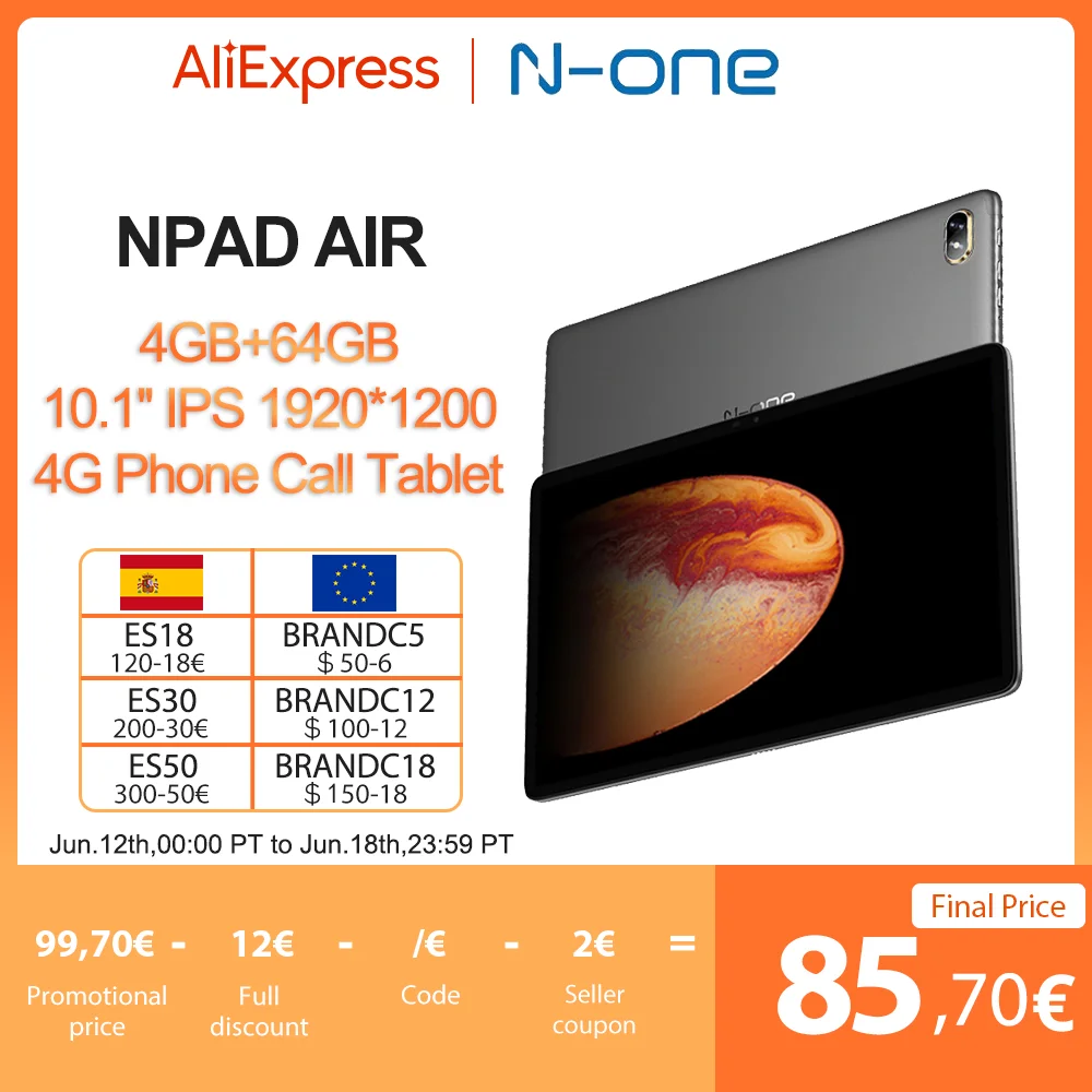 Npad Air 10.1 Inch 1920x1200 T310 Octa Core 4gb Ram 64gb Rom 4g Network ...