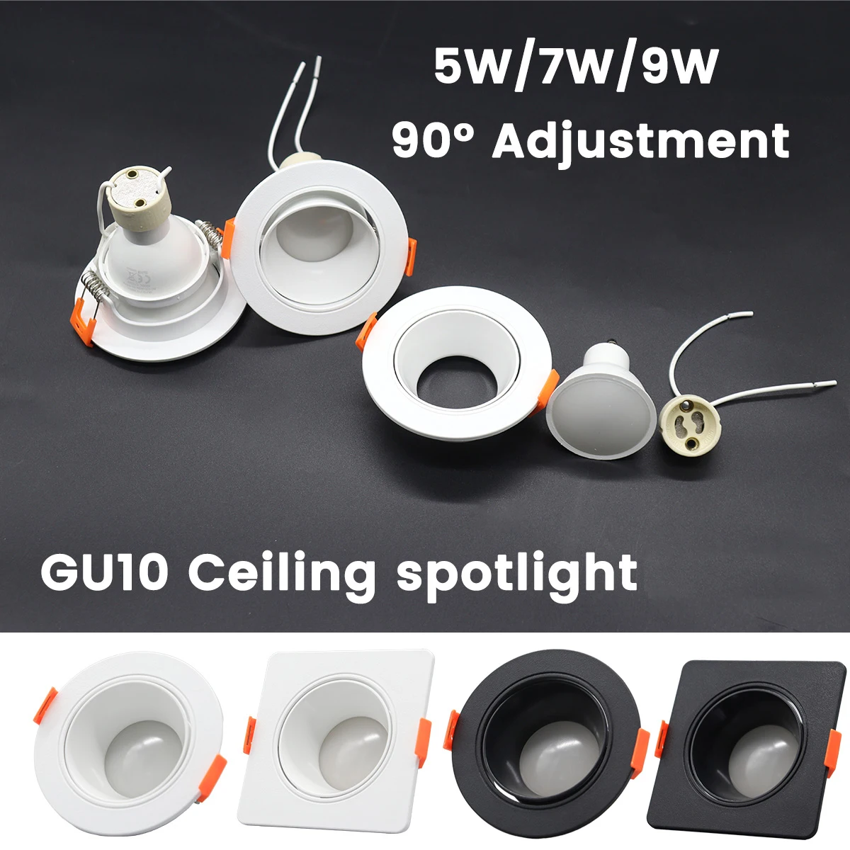 5/10/20pcs 6W GU10 Ceiling Recessed Spotlights Energy saving Downlight ...